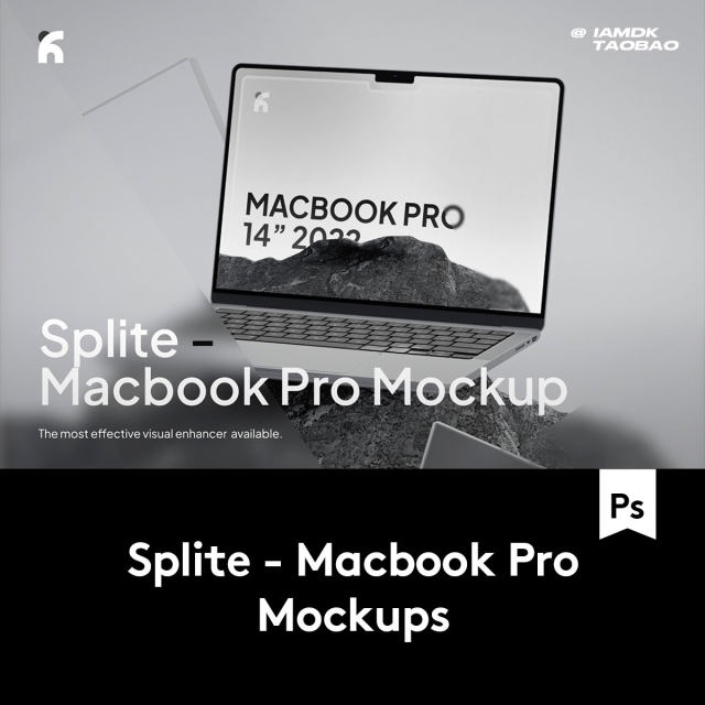 Advanced industrial style website interface design MacBook Pro screen ...