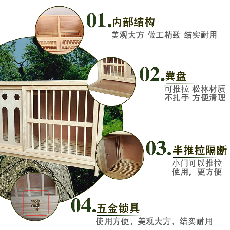 Pigeon cage - Hidden lock on the flap door 60*30*35 primary color of ...