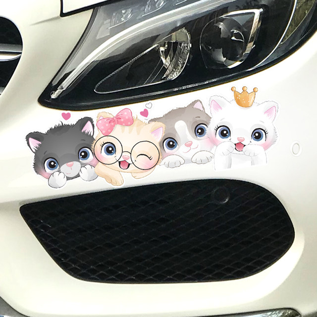 Car rear cute car stickers bumper scratches cover car stickers electric ...