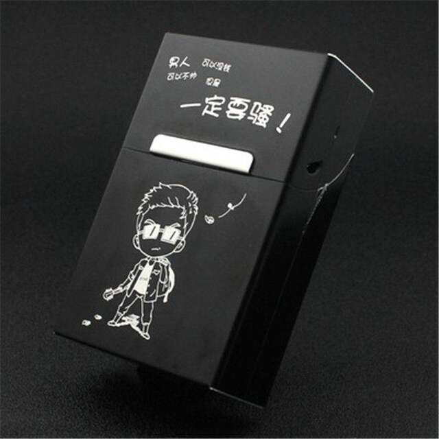 20-pack cigarette box metal iron alloy men's ultra-thin aluminum alloy ...
