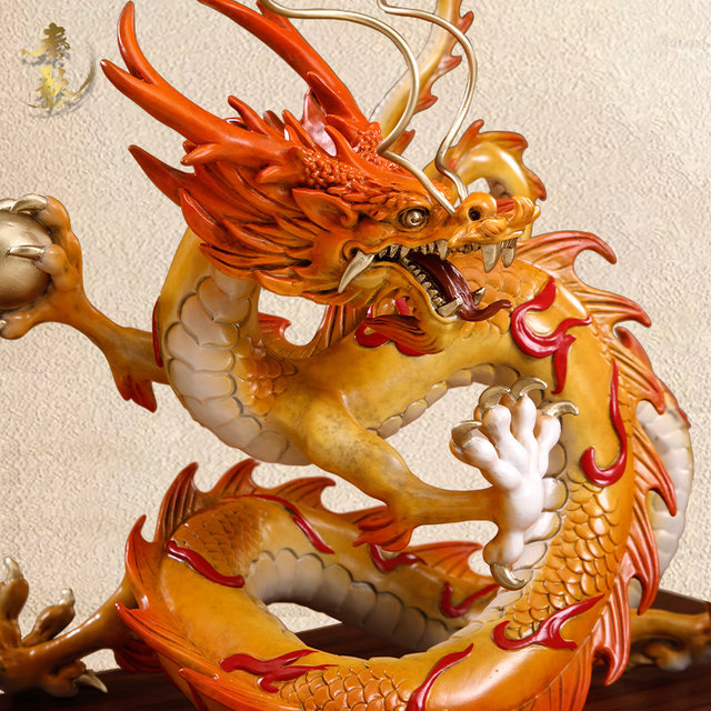 Qin Ge's "Dragon Teng Si Hai" Copper Dragon Ornaments Chinese Green ...