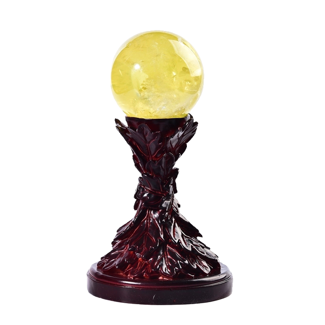 Natural yellow crystal ball ornaments, real raw stone, kitchen office ...