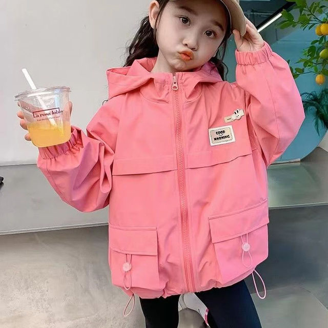 Girls' Spring Jackets, Spring and Autumn Outerwear, Fashionable Hooded ...