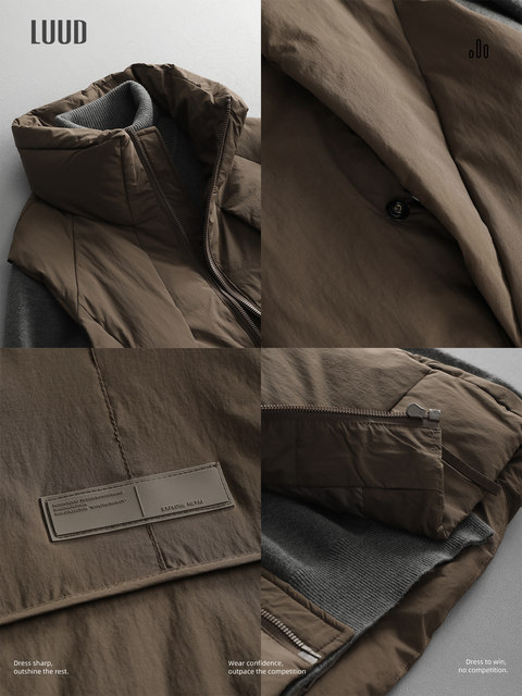 Luud hidden pocket design fluffy anti -cold vest jacket men's winter ...