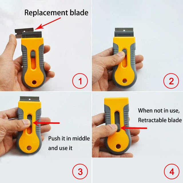 10/20pcs Razor Blade Tint Wrap Glue Squeegee Remover Cleaner