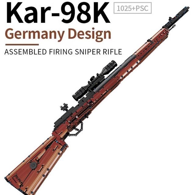2025 new high difficulty assembly puzzle toy building block 98K sniper ...