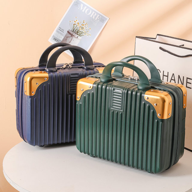Luggage women's small lightweight 14-inch suitcase cosmetic bag travel ...