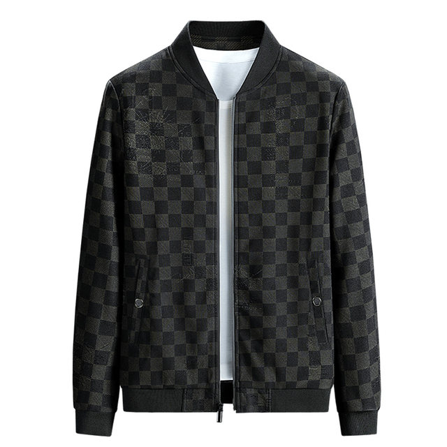 A coat full of design! Men's autumn zipper cardigan baseball uniform ...