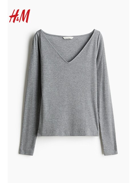 HM spring women's fashion casual and versatile slim fit fine knitted ...