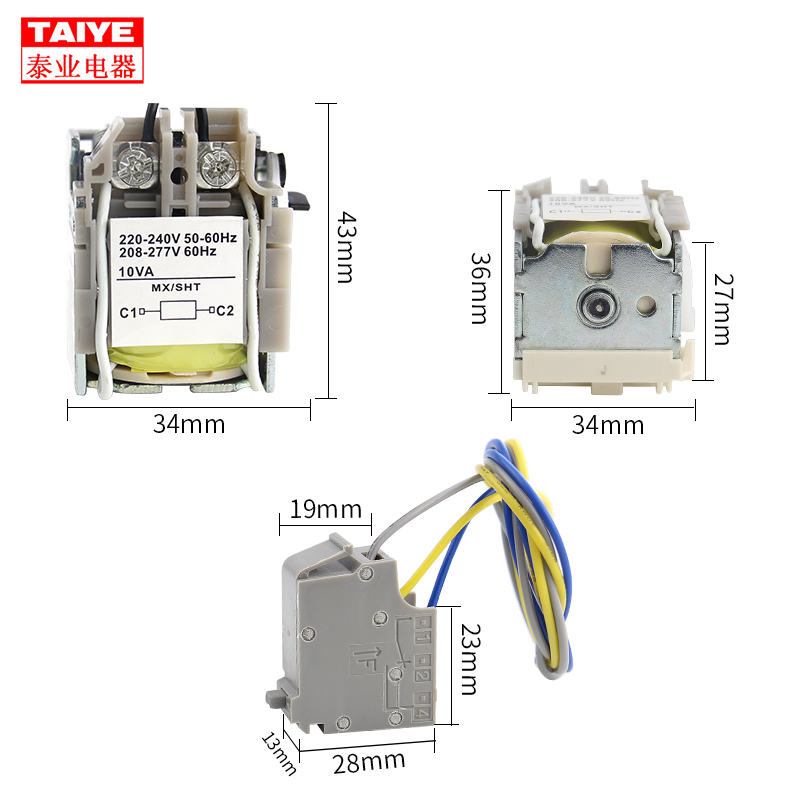 Ty Nsx/cvs Circuit Breaker Accessories - Split-Excitation Tripper Coil & Auxiliary Contact