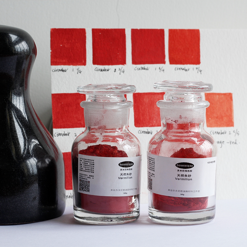 Cinnabar Pigment for Oil Painting and Watercolor - Natural Mineral for Mural Repair