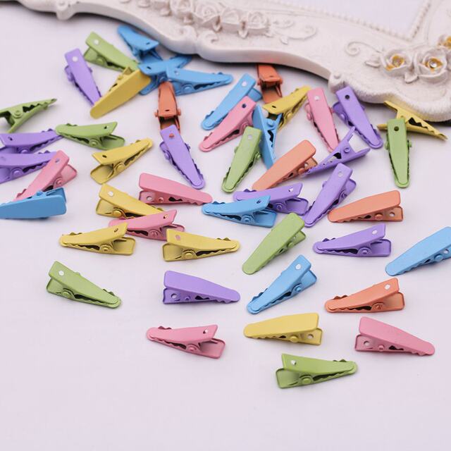 2cm color rubber paint Internet celebrity small clip duckbill clip ...