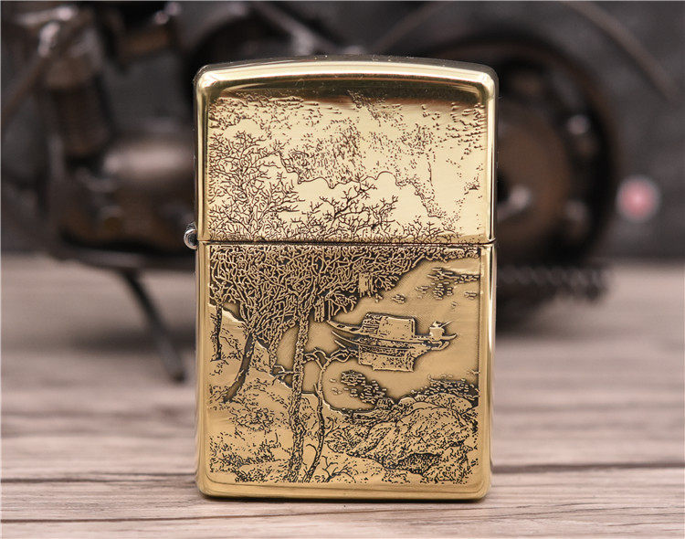 American Original Genuine Zippo Treasure Lighter - Armor Pure Copper ...