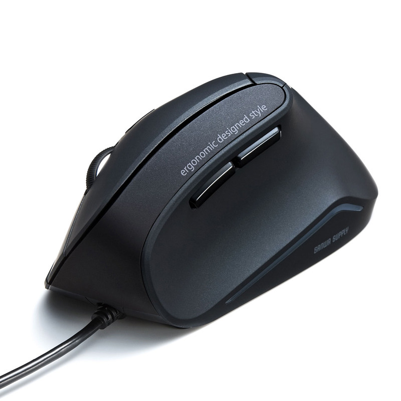 Sanwa Supply Vertical Ergonomic Wireless Mouse with Mute Bluetooth Feature
