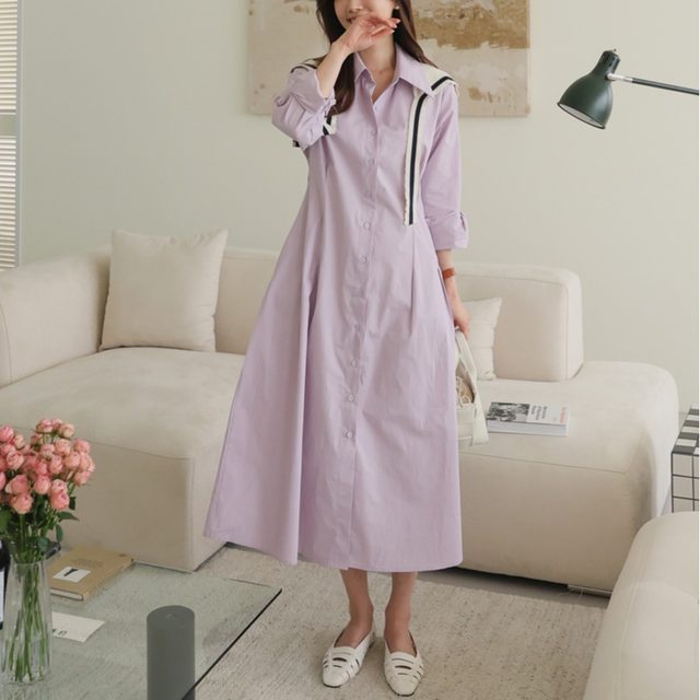 Korean version of large size women's clothing autumn single-breasted ...