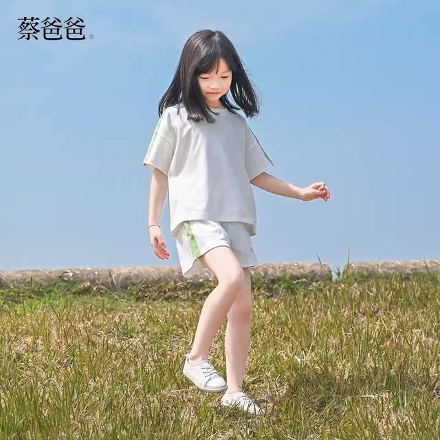 Dad Cai's children's clothing 2024 summer pure cotton T-shirt sports ...