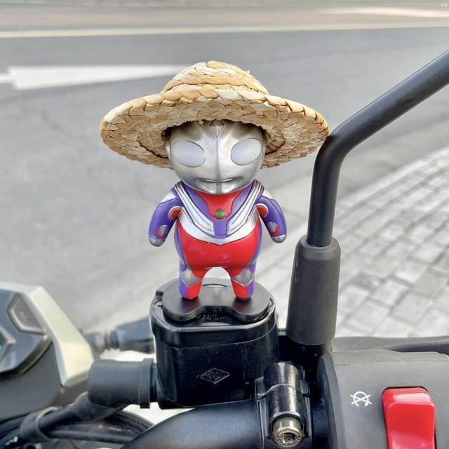 Electric car decoration Q version Straw hat Ultraman Motorcycle ...