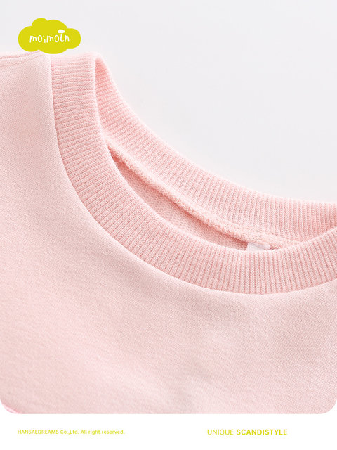 Moimoln Xiaoyun Duo Children's clothing autumn new girl sweater pants two -piece female baby ...