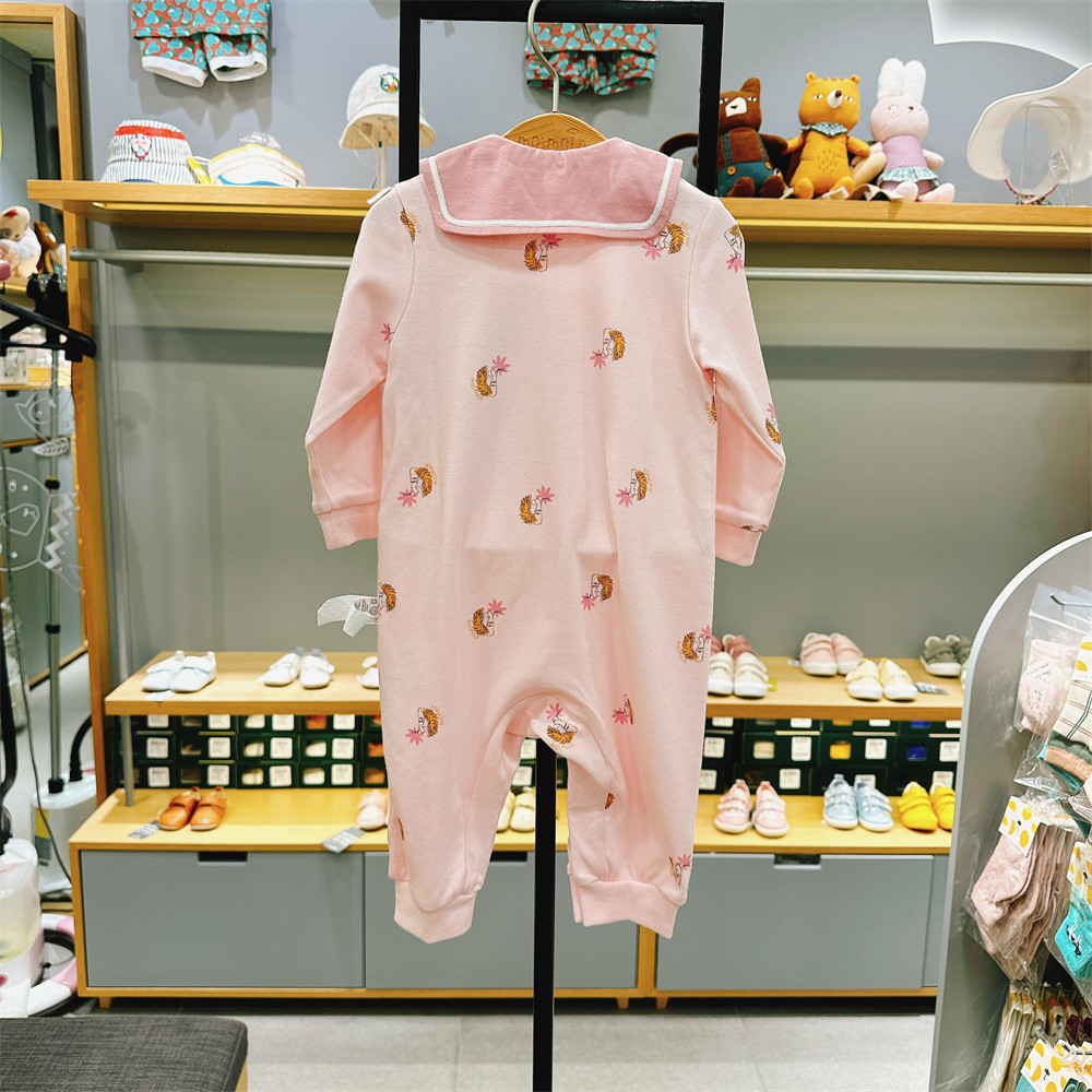 Xiaoyunduo moimoln baby girl's pure cotton long-sleeved jumpsuit Korean counter purchasing 24 ...