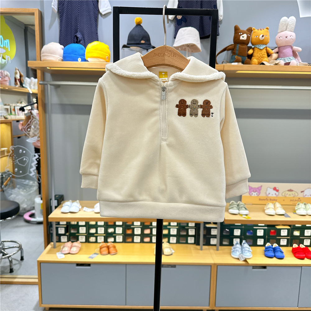 Xiaoyunduo moimoln boys and girls soft corduroy suit Korea purchasing 24 winter plus velvet ...