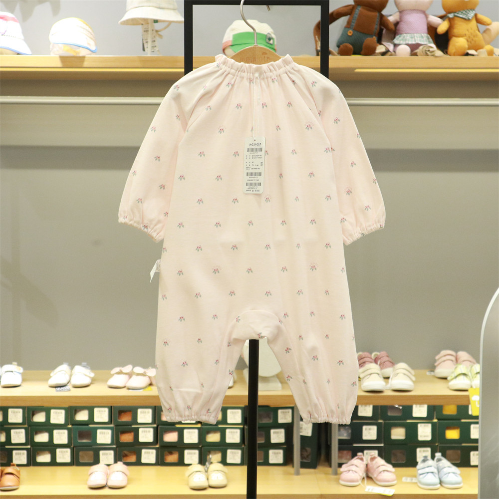 Now Xiaoyunduo moimoln baby girl Xiaohua pure cotton jumpsuit Korea purchasing 24 winter infant ...