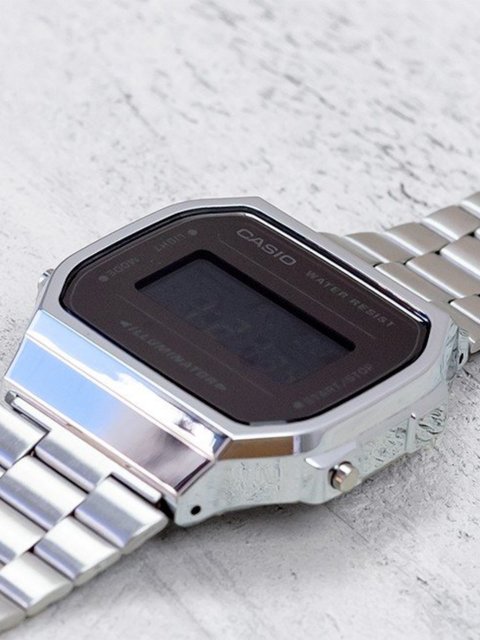 Casio A168WEM-1 retro block seven-year power band alarm clock watch waterproof electronic watch