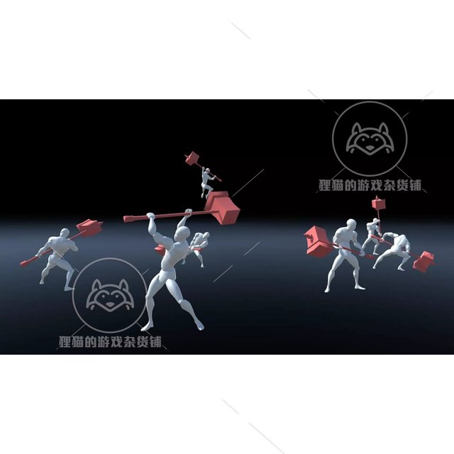 Unity 2handed Hammer Animset two -handed hammer Tomahawk animation ...