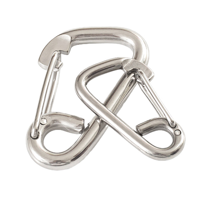 304 stainless steel spring buckle safety hook simple hook carabiner dog ...