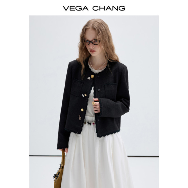 VEGACHANG small fragrant style short coat for women 2024 new autumn ...