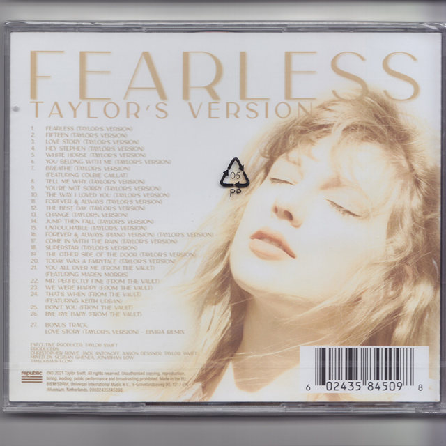 Spot Taylor Swift album TaylorSwift Fearless2CD fearless re-recorded ...