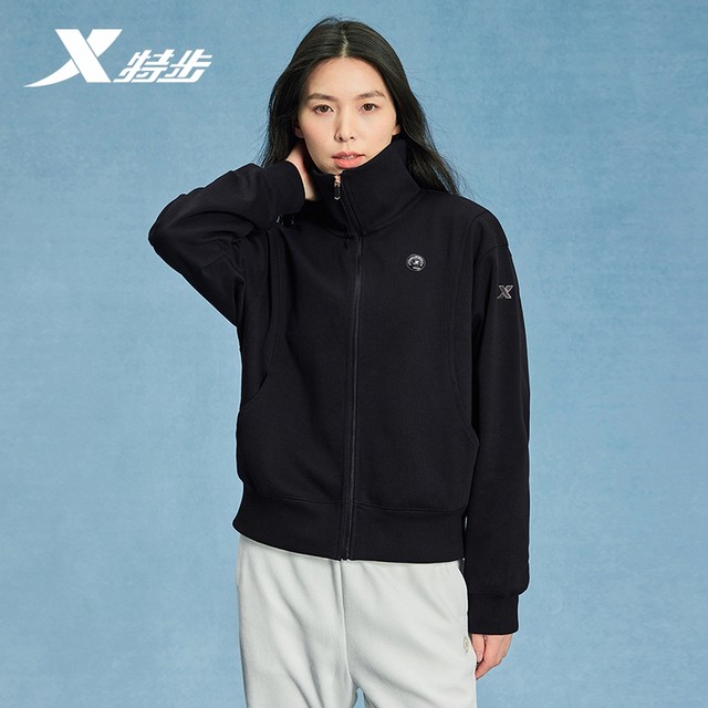 Xtep Sports Jacket Women's 2024 Autumn New Slim Fit Knitted Cardigan ...