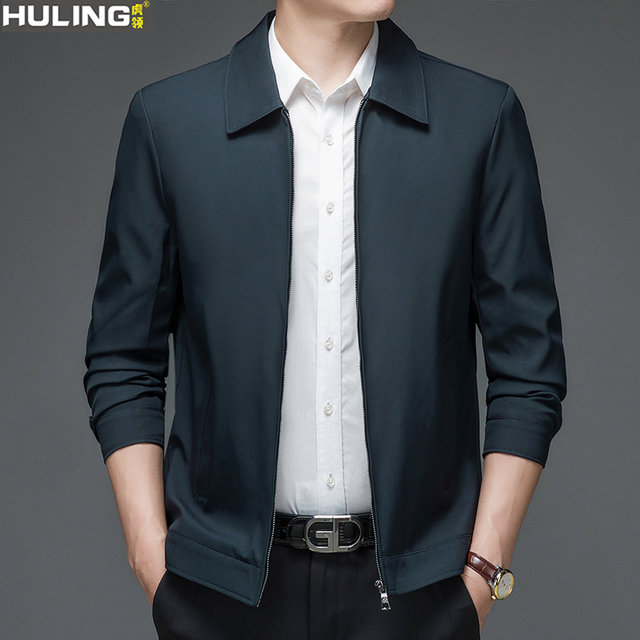 Spring and autumn all-match jackets, business casual dad wear, middle ...