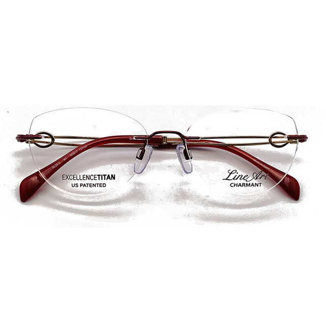 CHARMANT Charmon Frame Women's Frameless Ultra Light Plaid Fashion ...