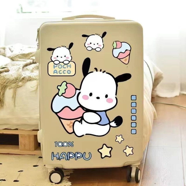 Cartoon cute big pacha dog suitcase sticker trolley suitcase room wall ...