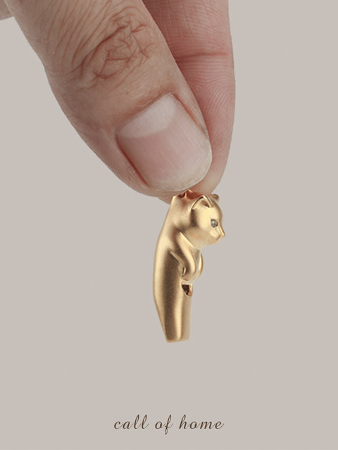 Oh my good solid silver cat whistle necklace cute pendant creative ...