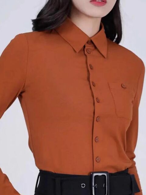 White-collar Brother Gedi's new brand women's versatile wool shirt 2025 ...