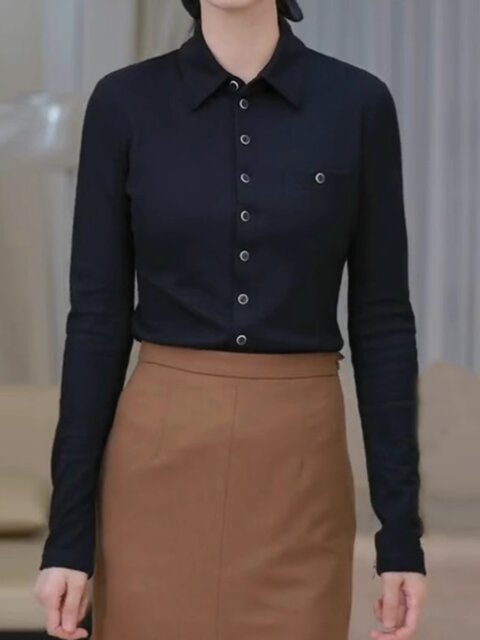 White-collar Brother Gedi's new brand women's versatile wool shirt 2025 ...