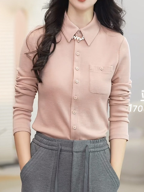 White-collar Brother Gedi's new brand women's versatile wool shirt 2025 ...