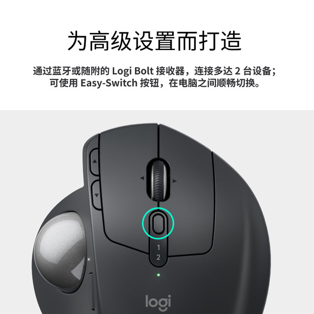 SF Logitech MXERGOS wireless trackball mouse ergonomic cross-screen ...