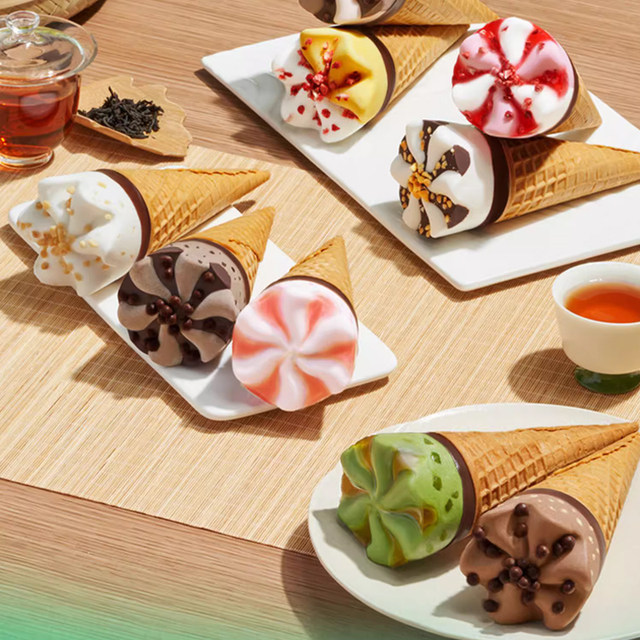 Heluxue cute multi-cone ice cream ice cream vanilla chocolate ...