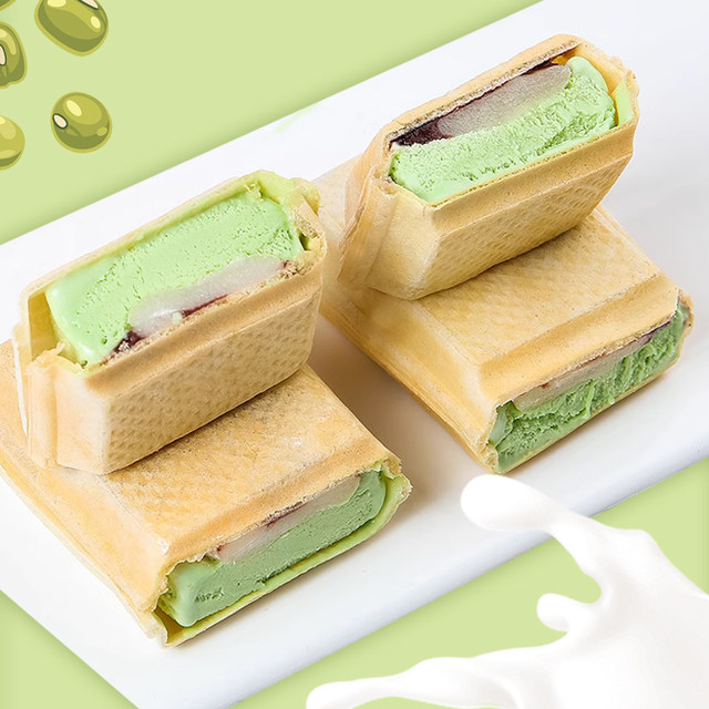 Sunday Ice Cream Square Cake Glutinous Rice Red Bean Internet Celebrity ...