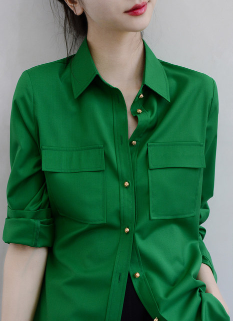 TRR Shop owner's recommendation Skin color Emerald green double pocket ...