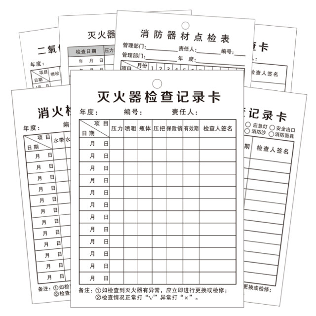 Double-sided fire equipment fire hydrant fire extinguisher inspection ...