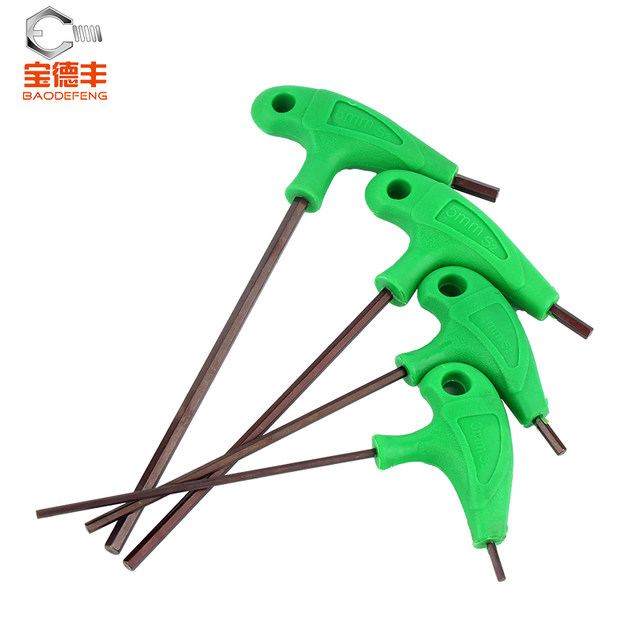 Extended T-type inner hexagonal wrench S2 hardened flat head inner ...