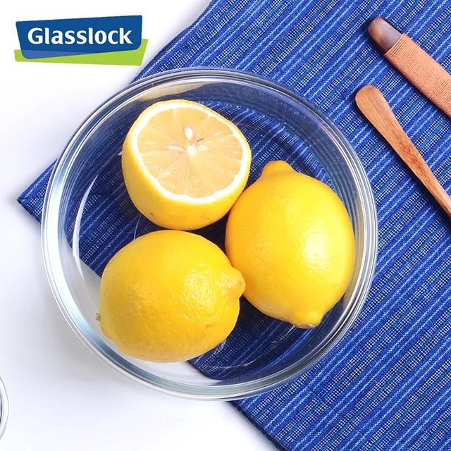 Korean glasslock tempered glass crisper round glass lunch box microwave ...