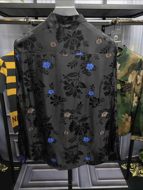 C303 Spring Men's Real Silk Tang Dynasty Chinese Wind Men's Spring Guo ...