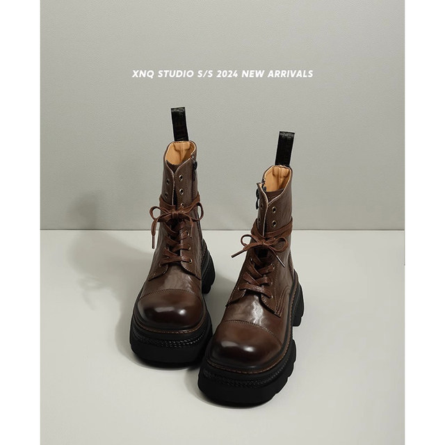 British style Martin boots for women 2024 spring and autumn new thick ...