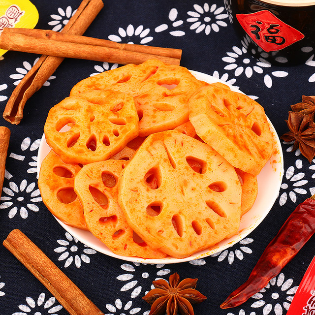 Fungus-flavored lotus root 500g black duck crispy diced lotus root ...