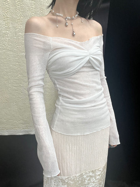 ANTIMOON mermaid skin one-shoulder folds strapless girl with a micro ...