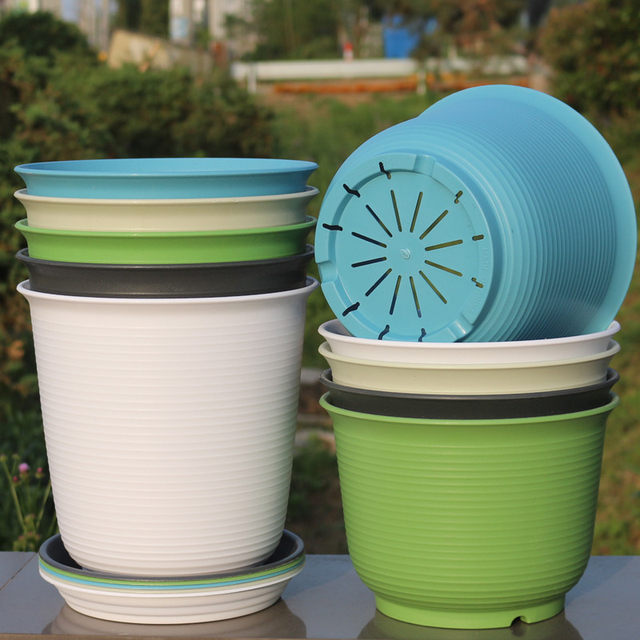 New high-end environmentally friendly resin flower pots thickened anti ...
